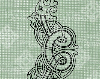 Digital Download Celtic Knot Round Border Frame digi stamp
