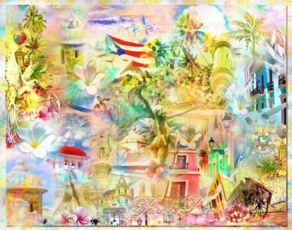 Puerto Rico Dream an Artistic Collage