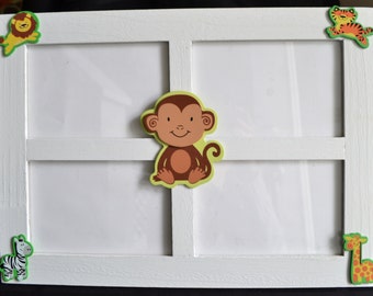 Fish Button Picture Frame Baby Shower Gold Fish by theeyesofmarch