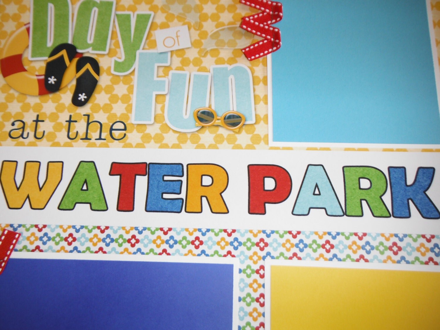 A Day of Fun at the Waterpark Waterslide 12x12 Scrapbook Pages