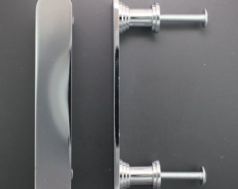 Four Chrome Knob Bases or Stems with Screws by craftychicksupplies