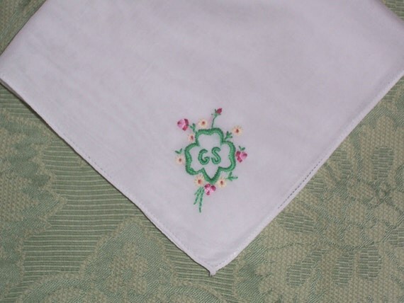 Vintage Girl Scout Handkerchief Hanky Hankie by VintageLinen