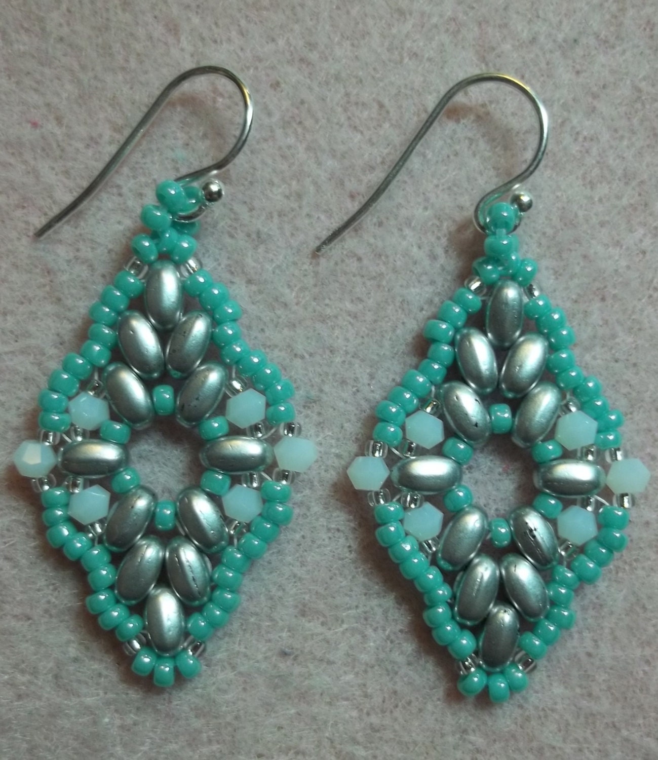 Diamond Duo Earrings Pdf Tutorial INSTANT DOWNLOAD