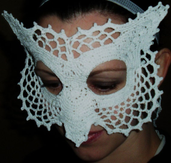 Lace Owl Masquerade Mask Crochet Pattern PDF by FireneDesigns