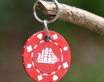 Poker chip keychain | Etsy