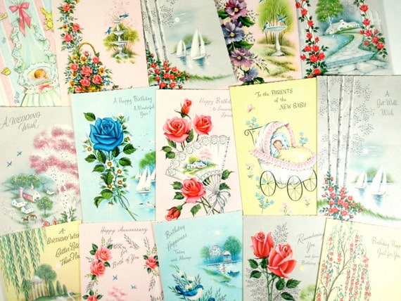 Items similar to Vintage Boxed Greeting Card Assortment on Etsy