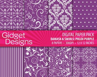 Unique purple scrapbook related items | Etsy