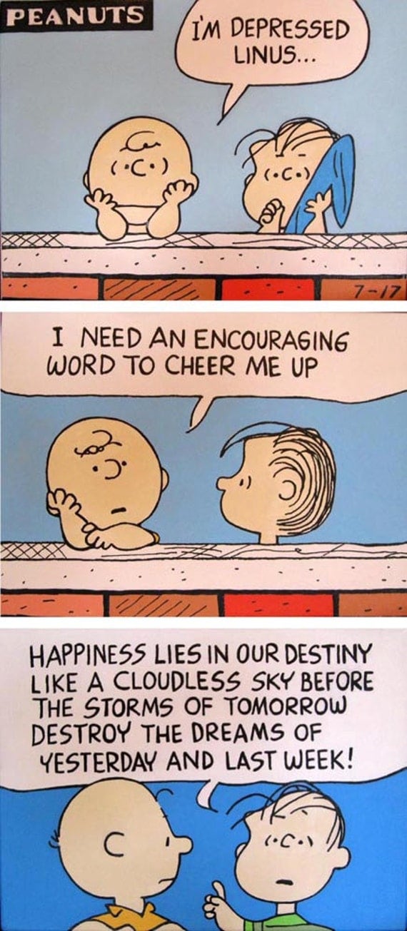peanuts comic strip paintings 3 panels of linus & charlie peanuts comic strip paintings 3 panels of linus & charlie
