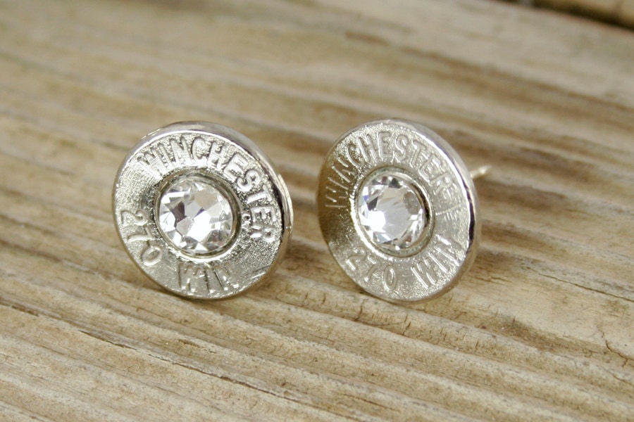 Custom Earrings / Bullet Earrings / Winchester 270 Nickel
