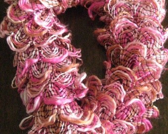 Purple Pyramid Loom Knitted Scarf by keepsmesane1972 on Etsy