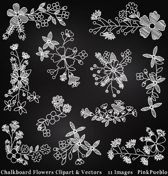 Chalkboard Flowers Clipart Clip Art Chalk Board Clipart Clip