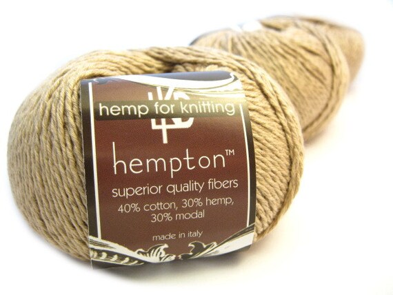 Hemp Cotton Yarn Creme Light Tan 130yd by HempCraft on Etsy