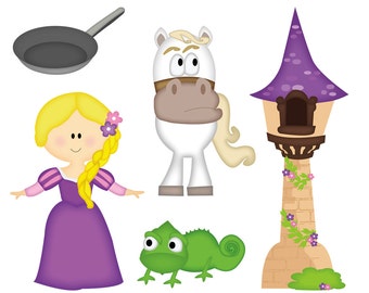 Unique rapunzel clipart related items | Etsy
