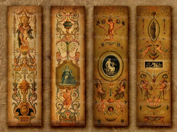 Antique Panels Bookmarks Seventeenth Century by memoriesemporium