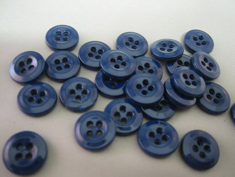 Navy Blue Button 4 hole Lot of 10 Buttons by ButtonsNDesigns