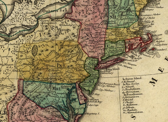 1784 Map of The United States by AtomicPhoto on Etsy