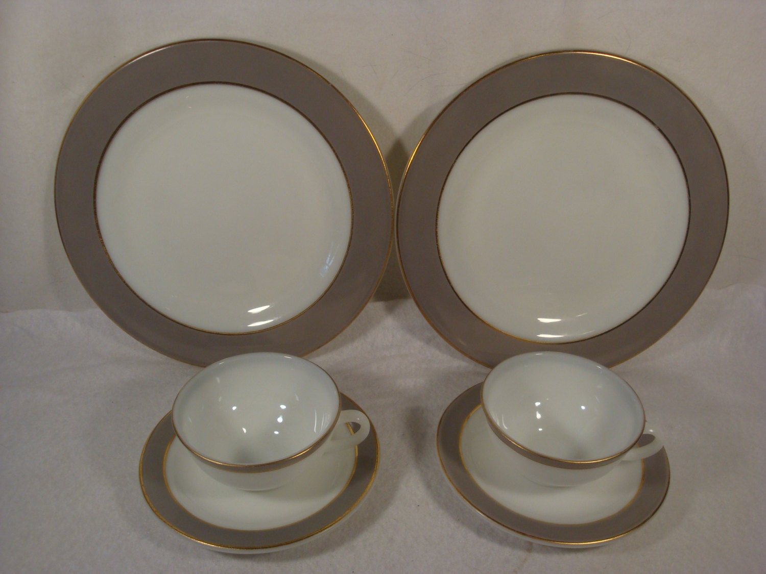 Vintage Pyrex Gray Dinnerware