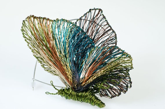 Art jewelry Butterfly brooch Handmade art Wire butterflies