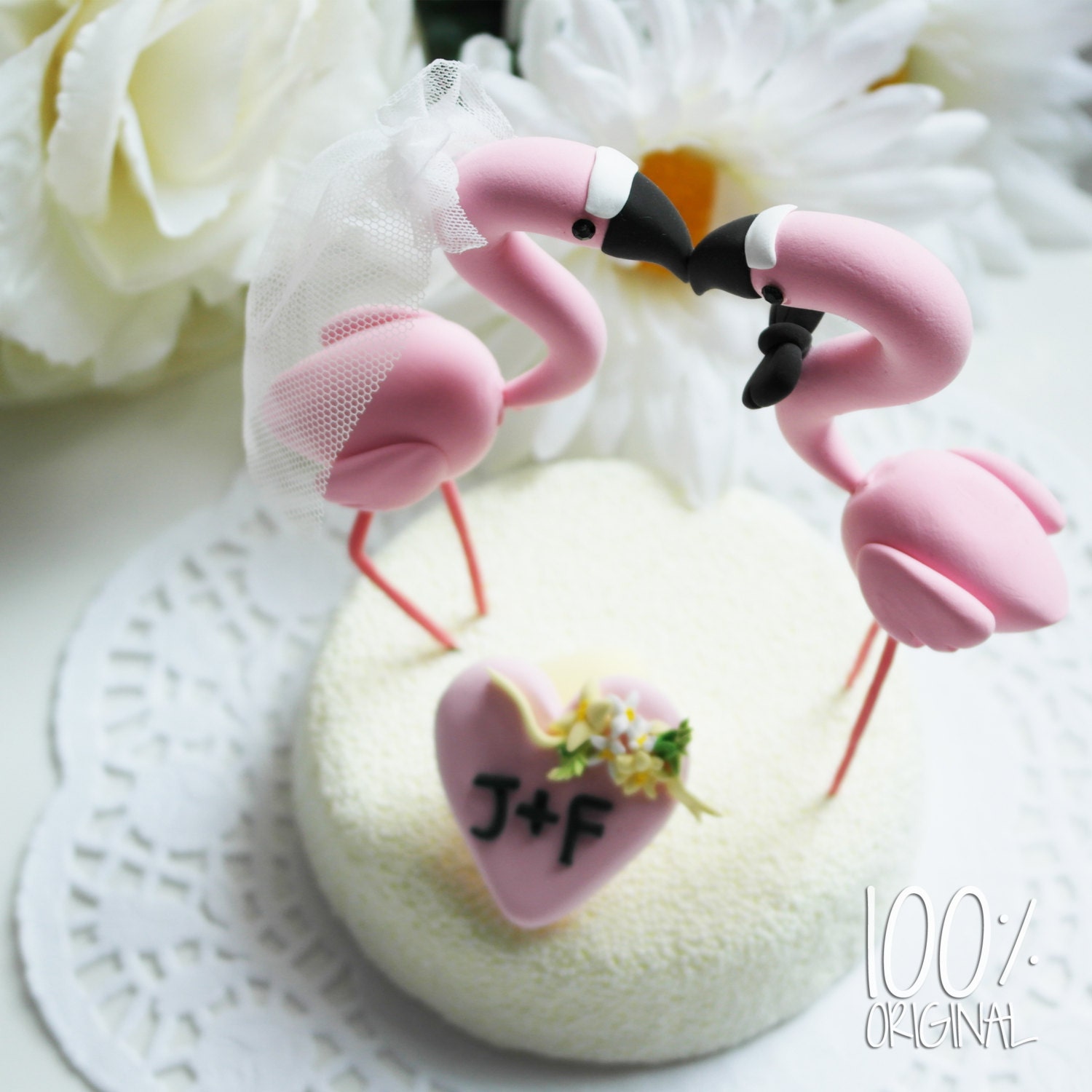 Custom wedding cake topper Elegant by TheRosemarryToppers on Etsy