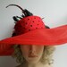 Womens Red Hat Extra wide brim Red with Black Kentucky