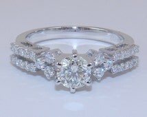 Popular items for genuine diamond ring on Etsy