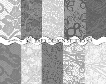 Popular items for grey lace on Etsy