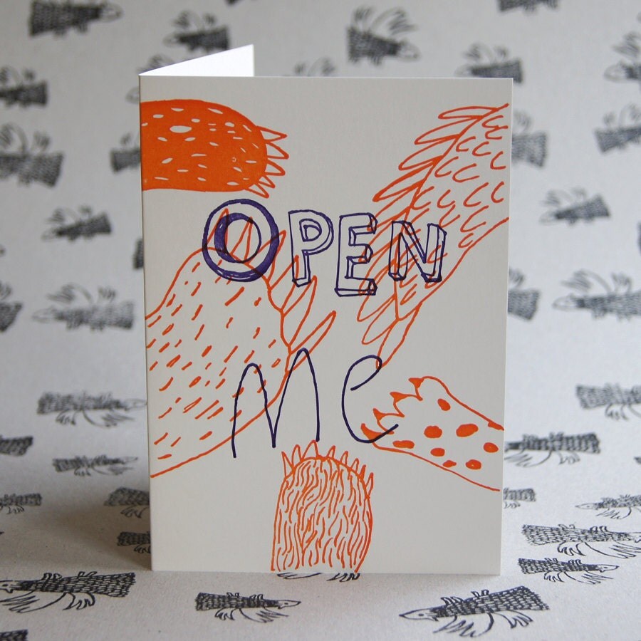 Open Me Letterpress Card