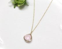 Popular items for pink crystal pendant on Etsy