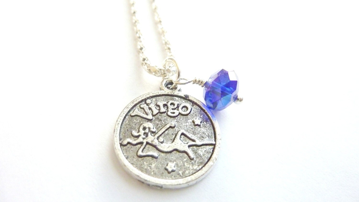 VIRGO Necklace September birthstone Zodiac jewelry Sapphire