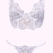 Bridal white lace lingerie bra and panties set in French