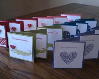 Mini valentine cards | Etsy