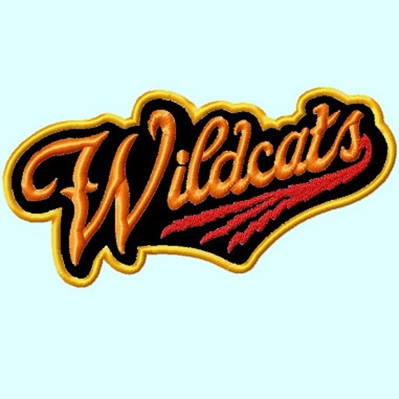 Wildcats word APPLIQUE Embroidery Design INSTANT DOWNLOAD