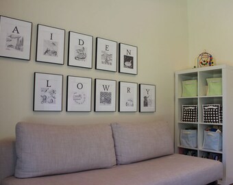 Baby name letters | Etsy