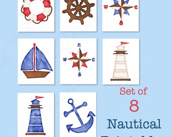 Popular items for nautical watercolor on Etsy