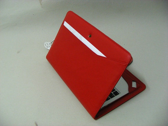 Macbook Air Carrying Leather Folio Cover Case with Paper