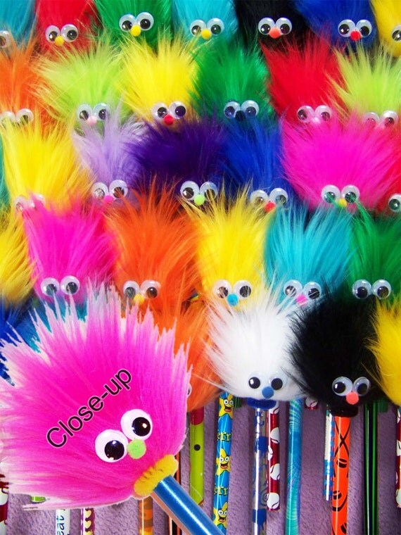 15 Fuzzy Pencils A SMILE with a TWIST by FuzzyPencilFactory