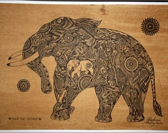 Thai traditional art of Erawan Elephant by by AmornGallery on Etsy