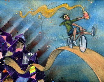 Hipster Art Print - Mixed Media Art - Wall Art - Cold Old Gold by Black ...