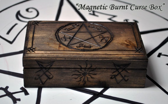 Supernatural Inspired Magnetic Burnt Curse Box