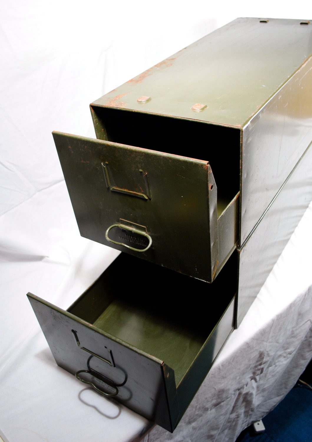 Pair of Industrial Stackable File Drawers by Safe-T-Stax – Haute Juice