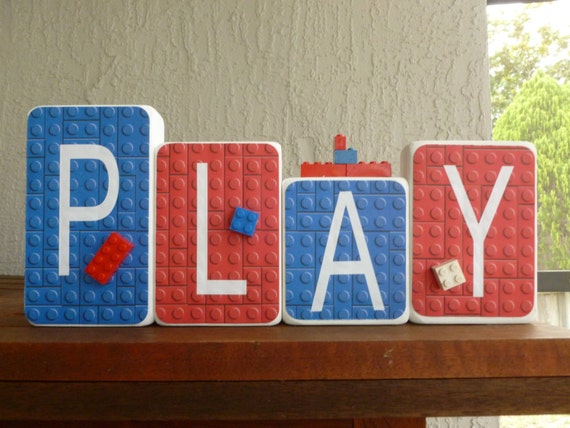 Lego Play Standing Wood Blocks by LisasLittleJoys on Etsy