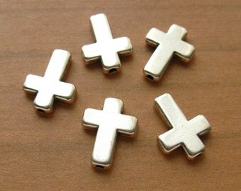 Silver Cross Beads, Silver Metal crosses, Metal Cross Beads, Crosses ...