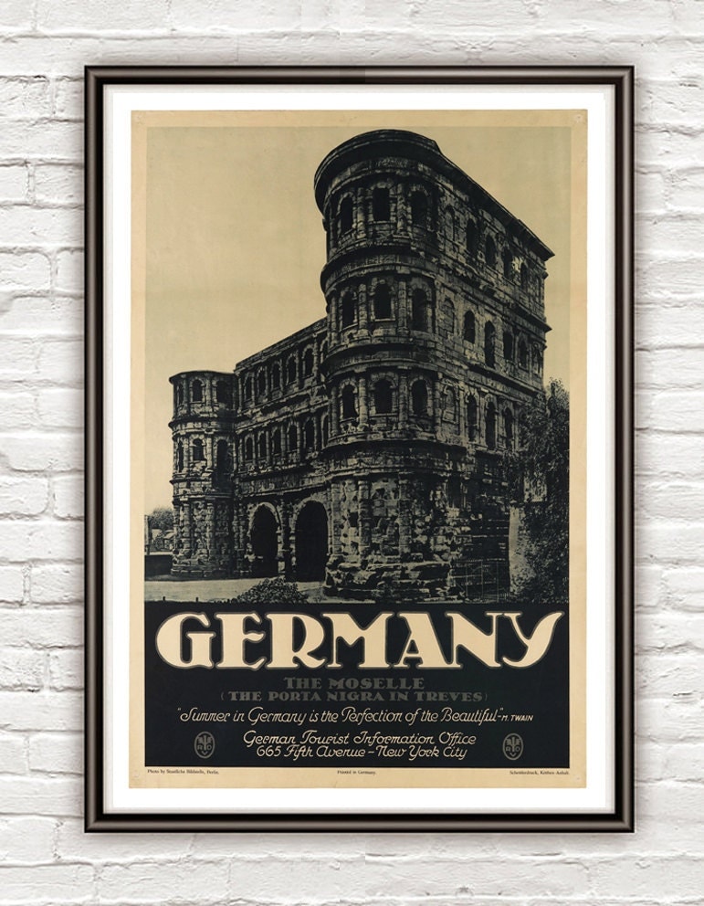 Vintage Poster of Germany Travel Poster Tourism 1930