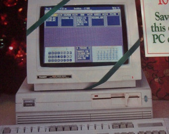 1988 Computer AD Tandy 1000 SL PC for Christmas 1980s technology ...