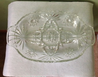 Glass relish tray | Etsy