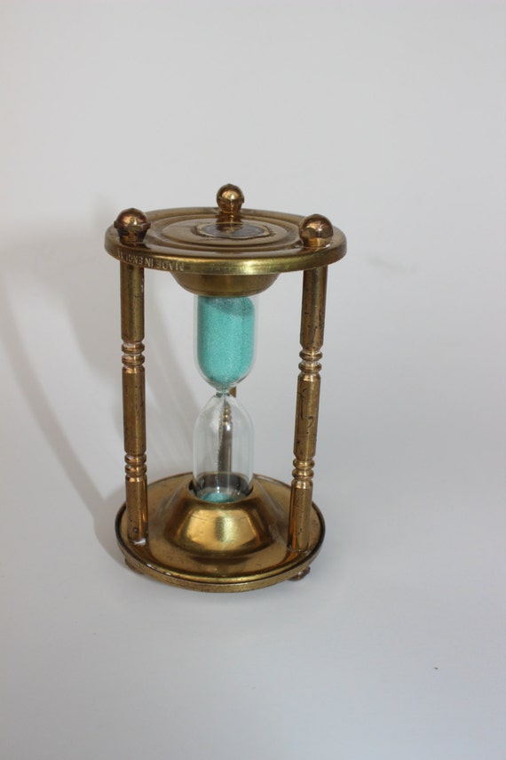 Vintage Brass Egg Timer Made in England for by FlynnTellsAStory
