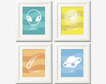 Popular items for alien nursery art on Etsy