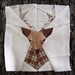Deer Head paper pieced quilt pattern in PDF by ProtoQuilt on Etsy