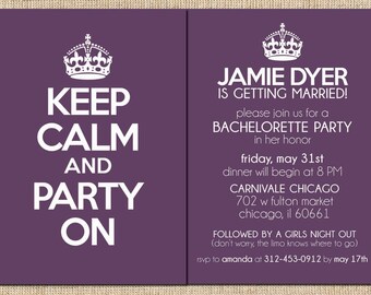 Unique keep calm invite related items | Etsy