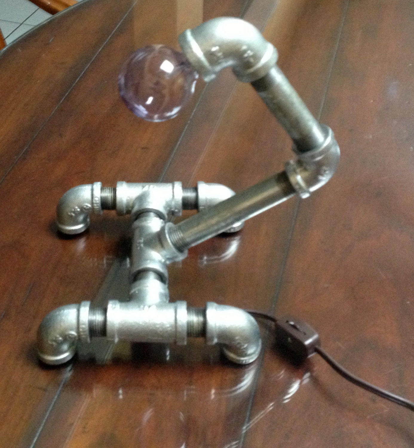 Industrial Galvanized Pipe Desk Lamp / Steam Punk by Lilpicker